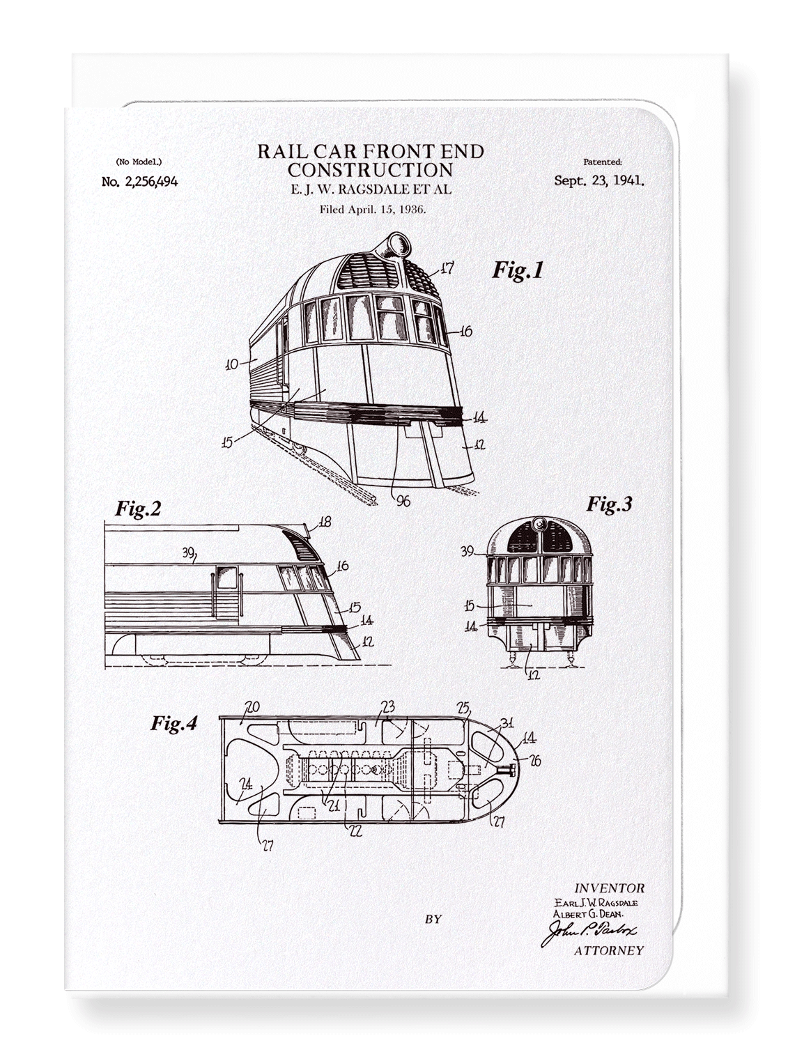 Railroad Cars Construction Drawing